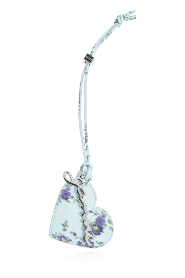 GANNI Floral Bag Charm - Light Blue
