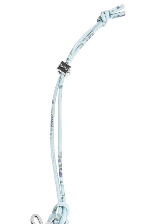 GANNI Floral Bag Charm - Light Blue