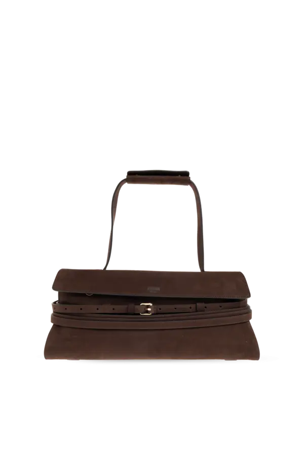 Moschino Suede Shoulder Bag - Brown