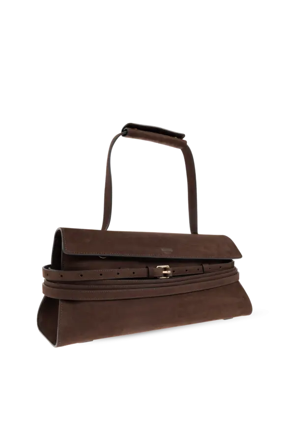Moschino Suede Shoulder Bag - Brown