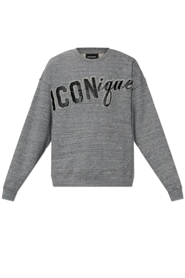 Dsquared2 Sweatshirt With "iconique" Inscription - Grey