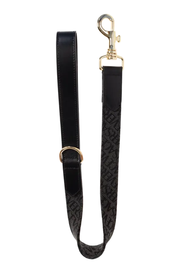 Versace Dog Leash With Barocco Print - Black