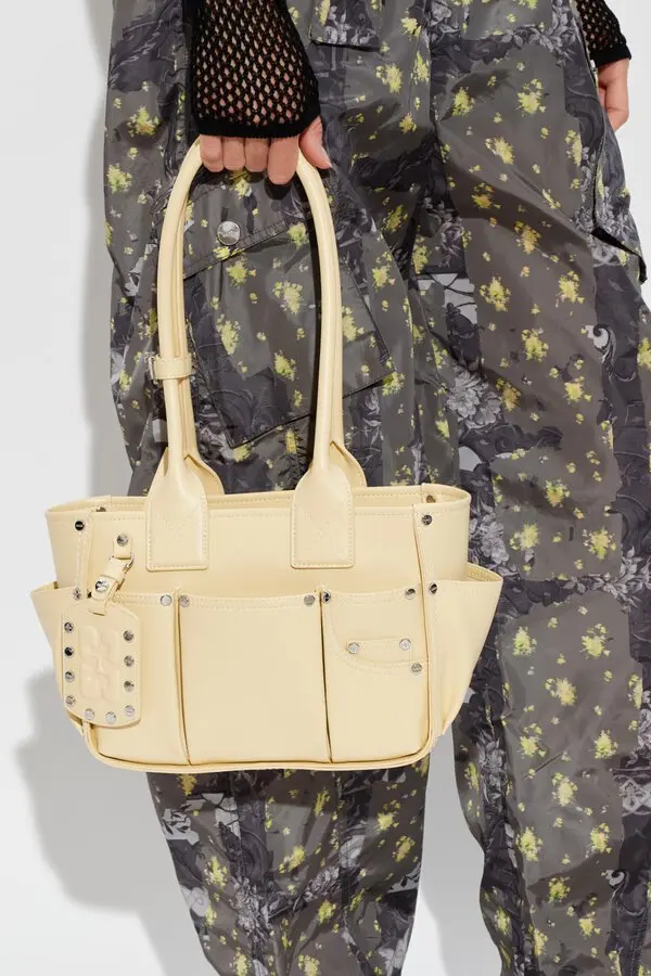 GANNI Top Handle Bag - Cream