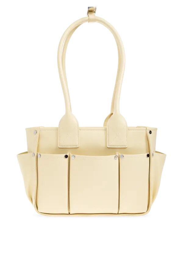 GANNI Top Handle Bag - Cream
