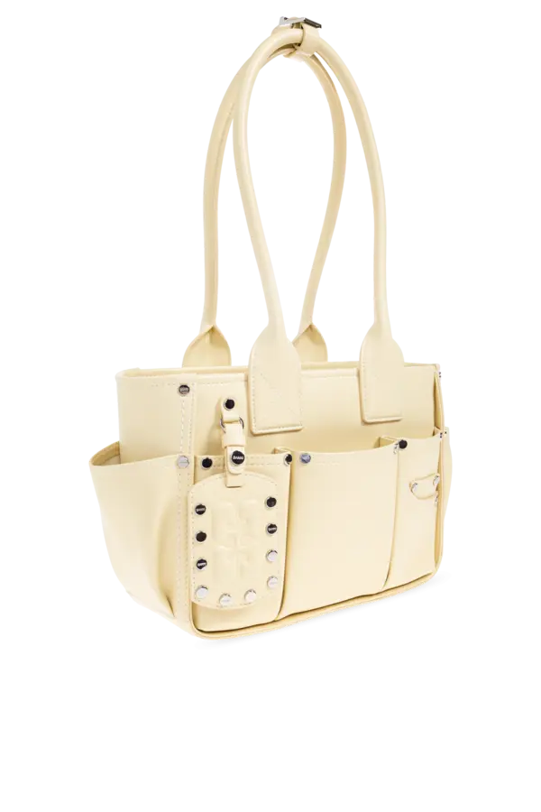 GANNI Top Handle Bag - Cream