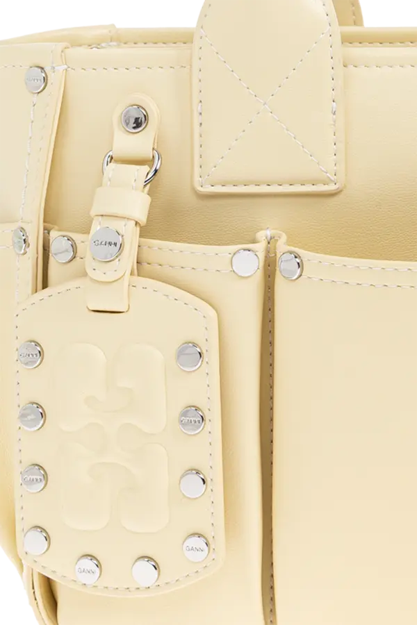 GANNI Top Handle Bag - Cream