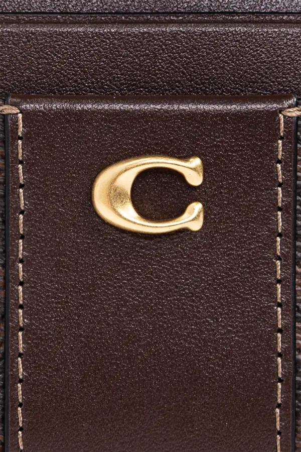 COACH Leather Card Holder - Brown