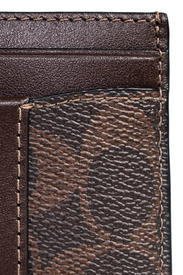 COACH Leather Card Holder - Brown