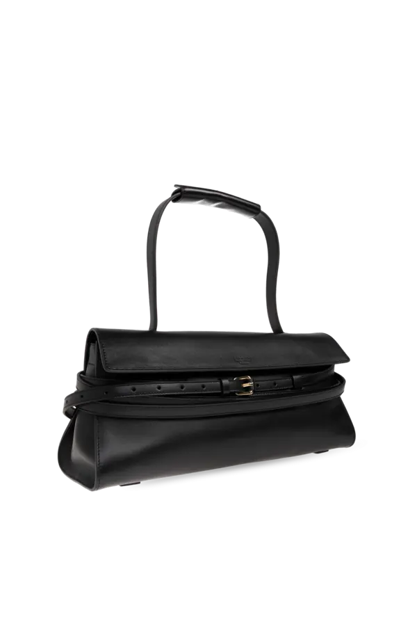 Moschino Shoulder Bag With Buckled Strap - Black