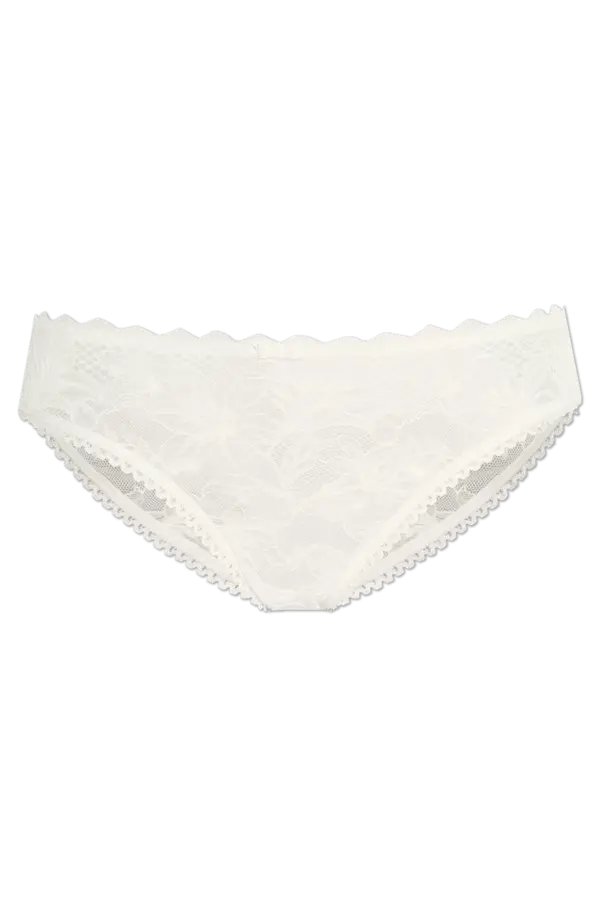 Emporio Armani Lace Briefs - White