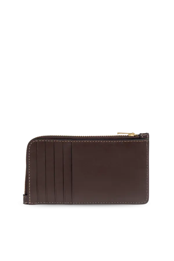 COACH Leather Card Holder - Brown