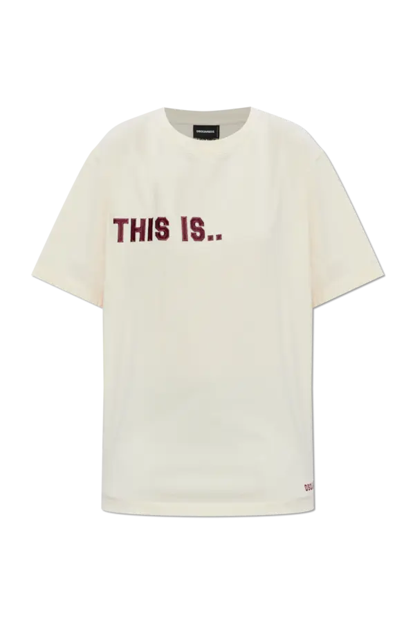 Dsquared2 T-shirt With Print - Cream