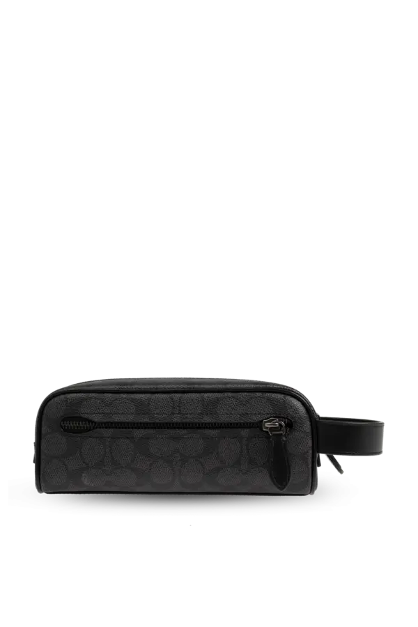 COACH Cosmetic Bag With Logo - Black