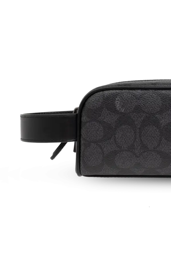 COACH Cosmetic Bag With Logo - Black