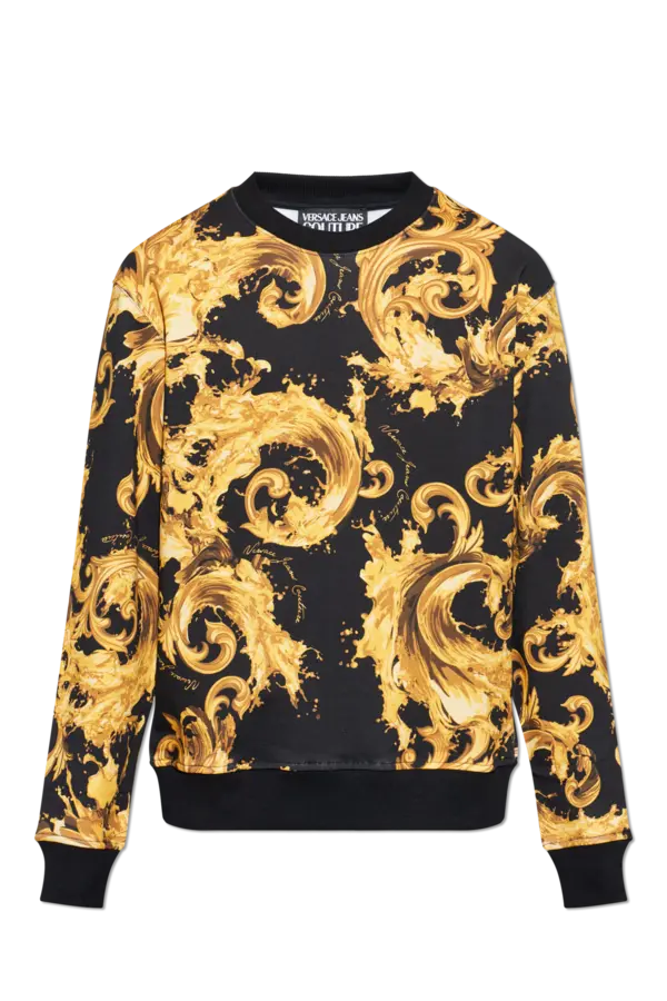 Versace Sweatshirt With Barocco Print - Black