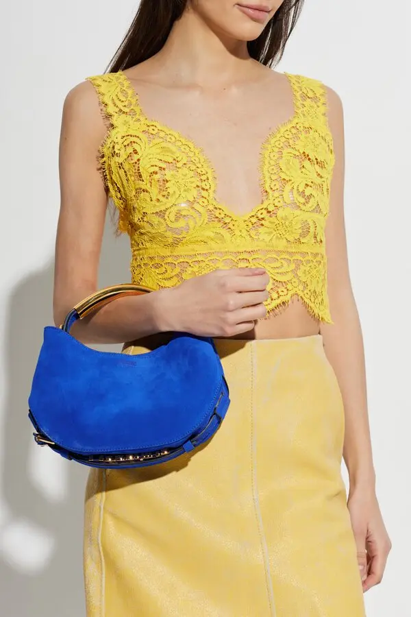 Moschino Suede Handbag - Blue
