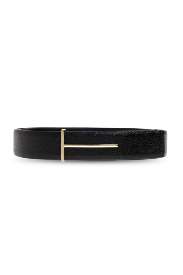 TOM FORD Reversible Leather Belt - Black
