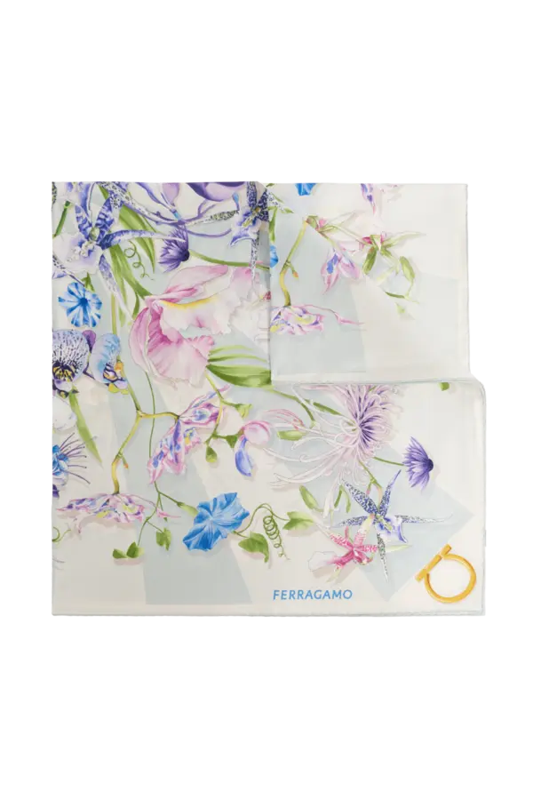 FERRAGAMO Silk Scarf - Cream