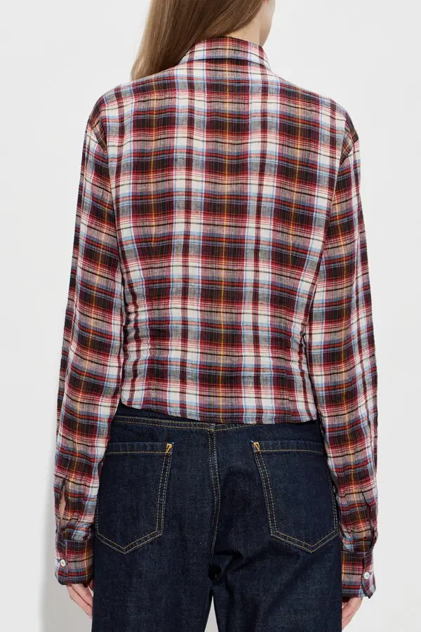 Dsquared2 Linen Checkered Shirt - Multicolour