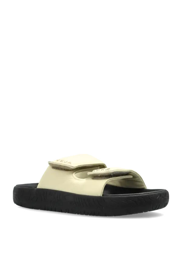 VEJA Etna Bold Leather Slides - Cream