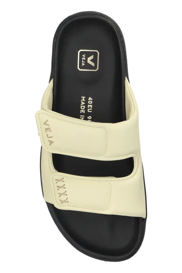 VEJA Etna Bold Leather Slides - Cream