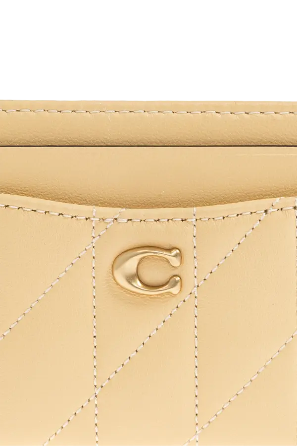 COACH Leather Card Holder - Yellow