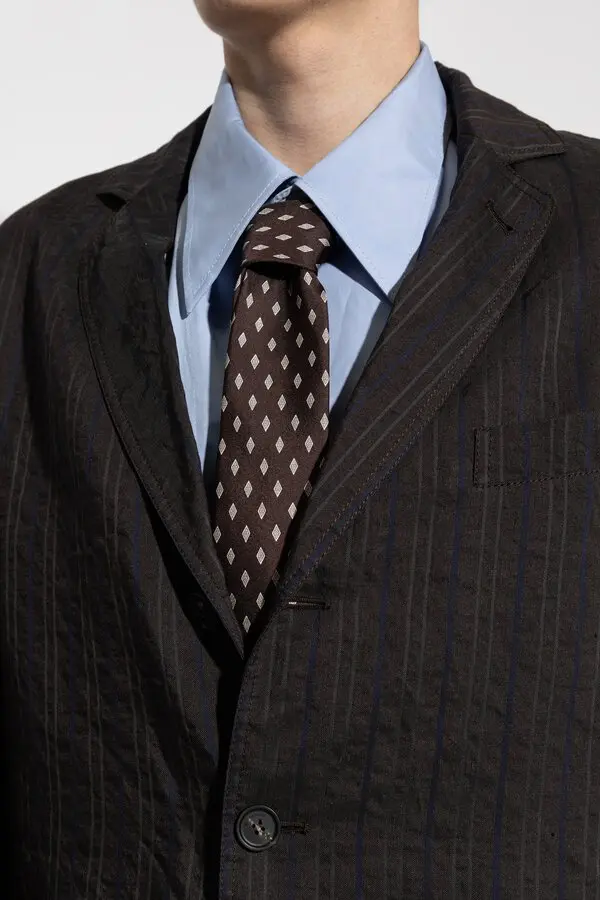 FERRAGAMO Silk Neck Tie - Brown