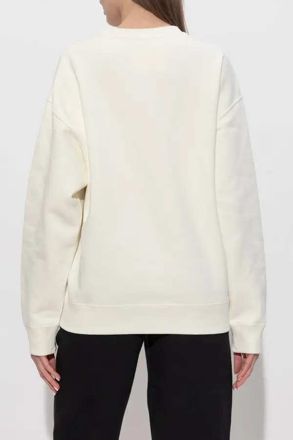 JIL SANDER Logo-printed Relaxed Fit Sweatshirt - Cream