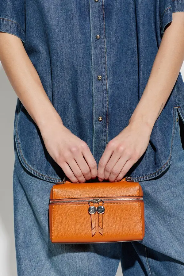 Tory Burch Saffiano Leather Handbag - Orange