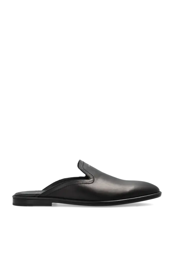 FERRAGAMO Leather 'tampa' Mules - Black