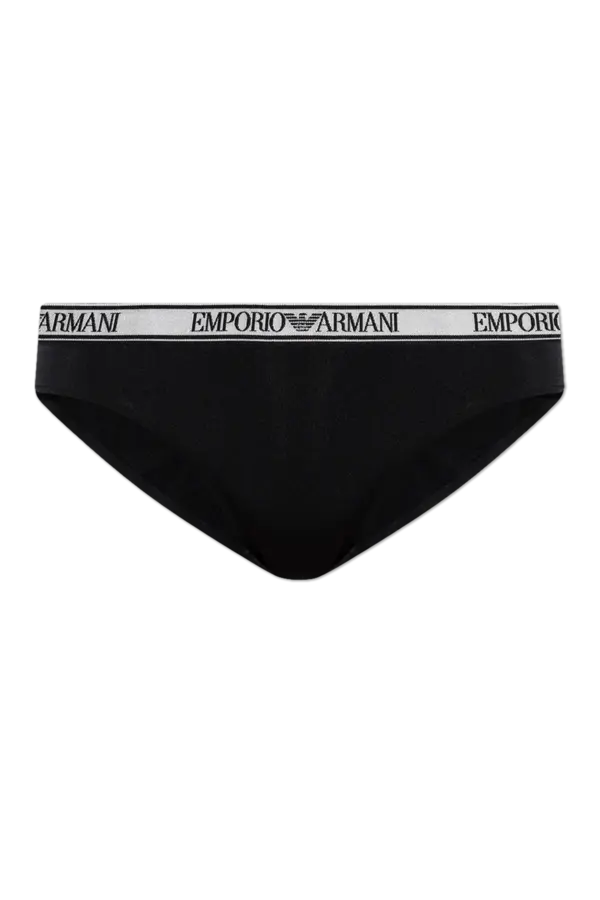 Emporio Armani Figs With Logo - Black