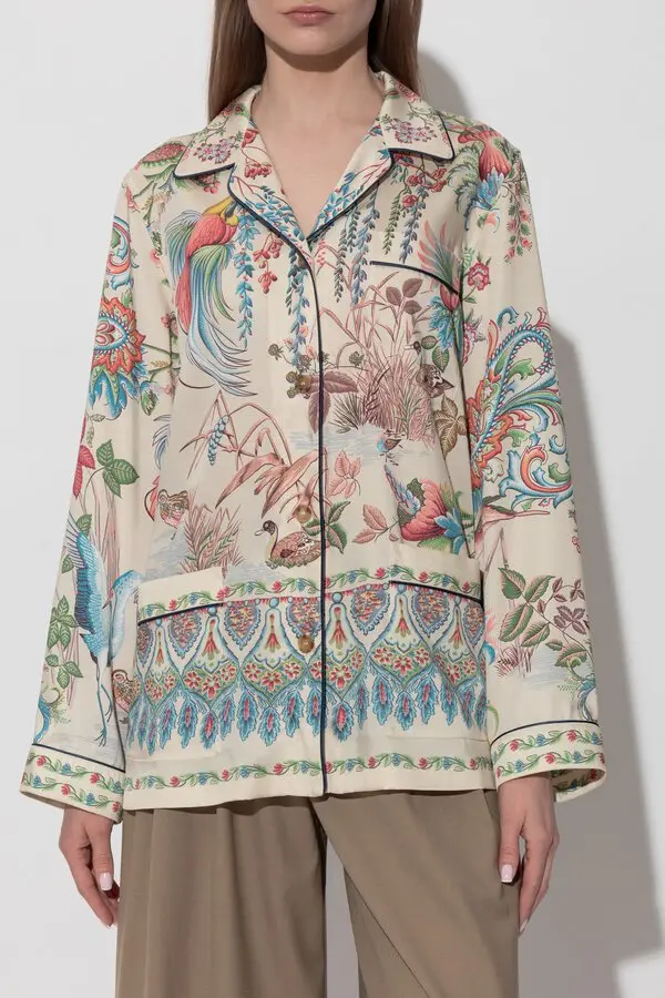 Etro Printed Loose-fit Shirt - Cream
