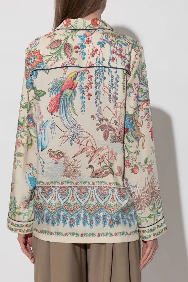 Etro Printed Loose-fit Shirt - Cream