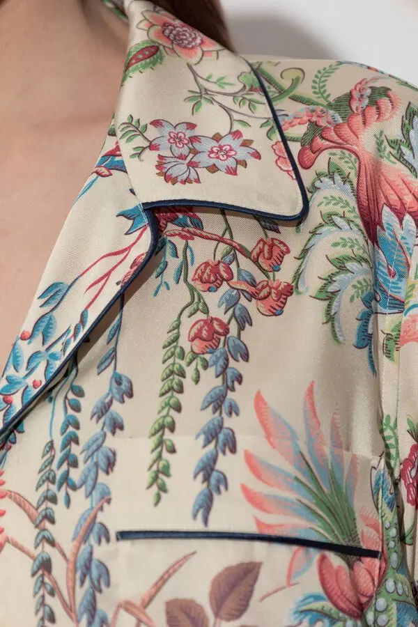 Etro Printed Loose-fit Shirt - Cream