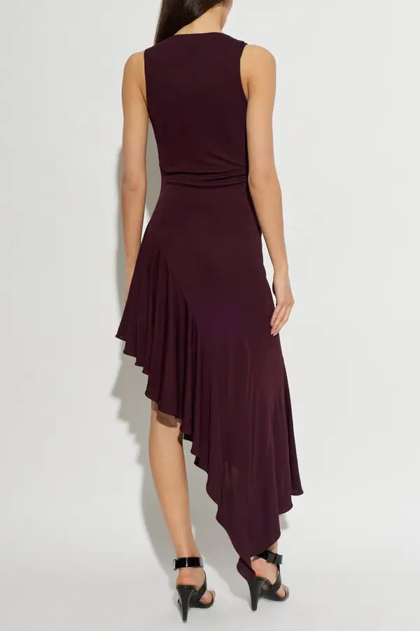 Alaïa Asymmetrical Strappy Dress - Purple