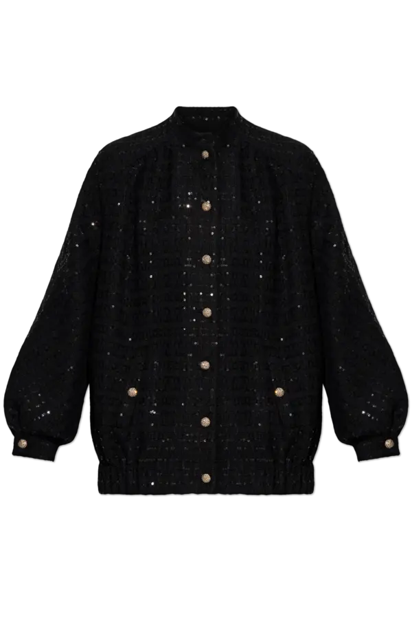 Alessandra Rich Jacket With Shimmering Appliqués