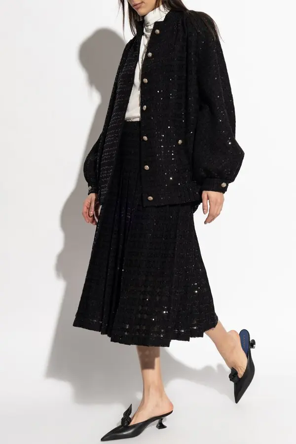 Alessandra Rich Jacket With Shimmering Appliqués