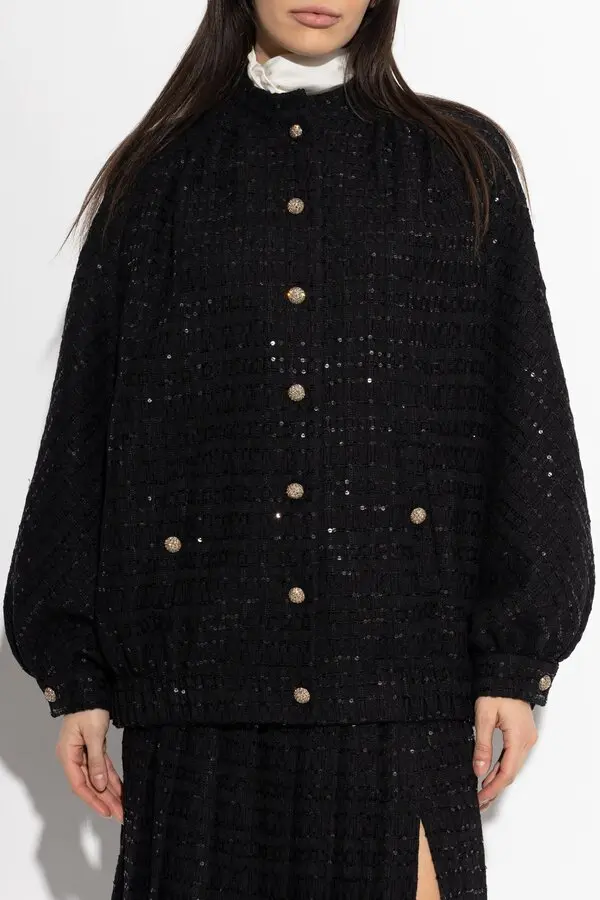 Alessandra Rich Jacket With Shimmering Appliqués