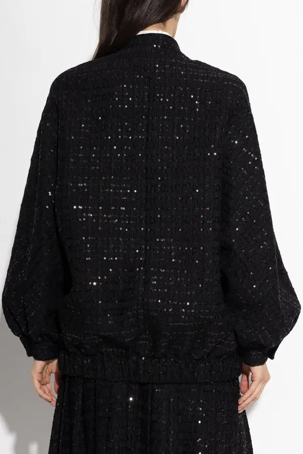 Alessandra Rich Jacket With Shimmering Appliqués
