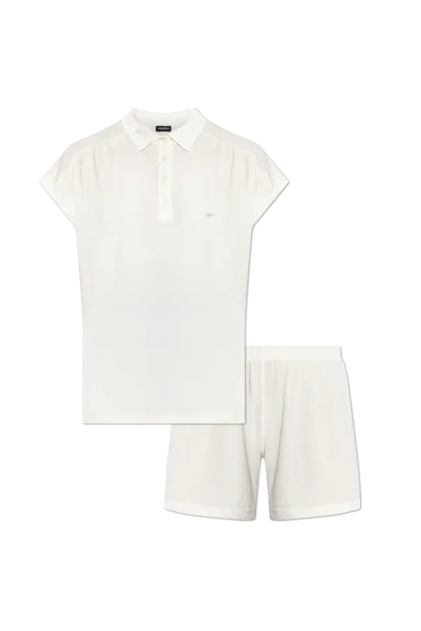 Emporio Armani Two-piece Pajamas - Cream