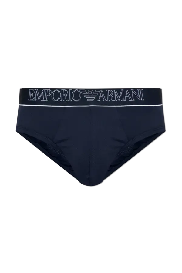 Emporio Armani Briefs With Logo - Navy Blue