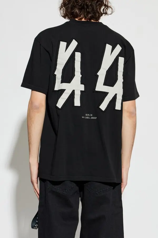44 LABEL GROUP T-shirt With Embroidered Logo - Black