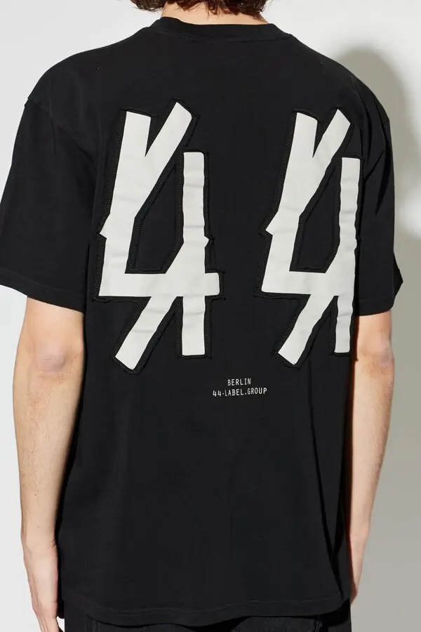 44 LABEL GROUP T-shirt With Embroidered Logo - Black