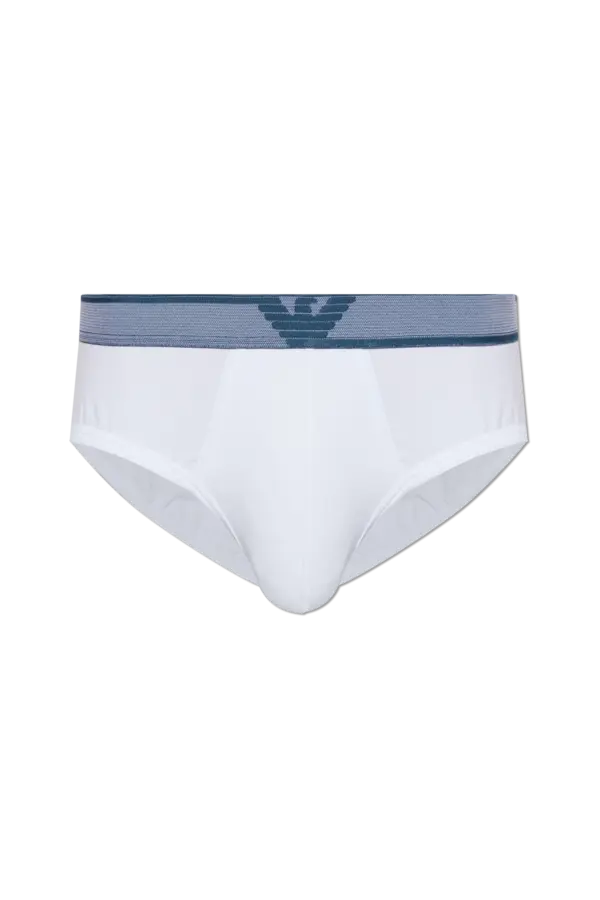 Emporio Armani Briefs With Logo - White