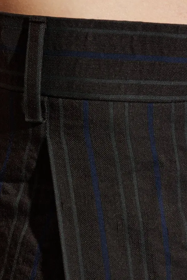 FERRAGAMO Striped Pattern Trousers - Brown