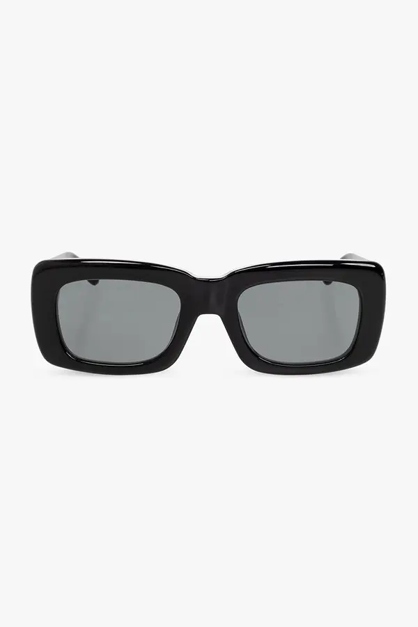 Attico Linda Farrow X Rectangle Sunglasses - Black