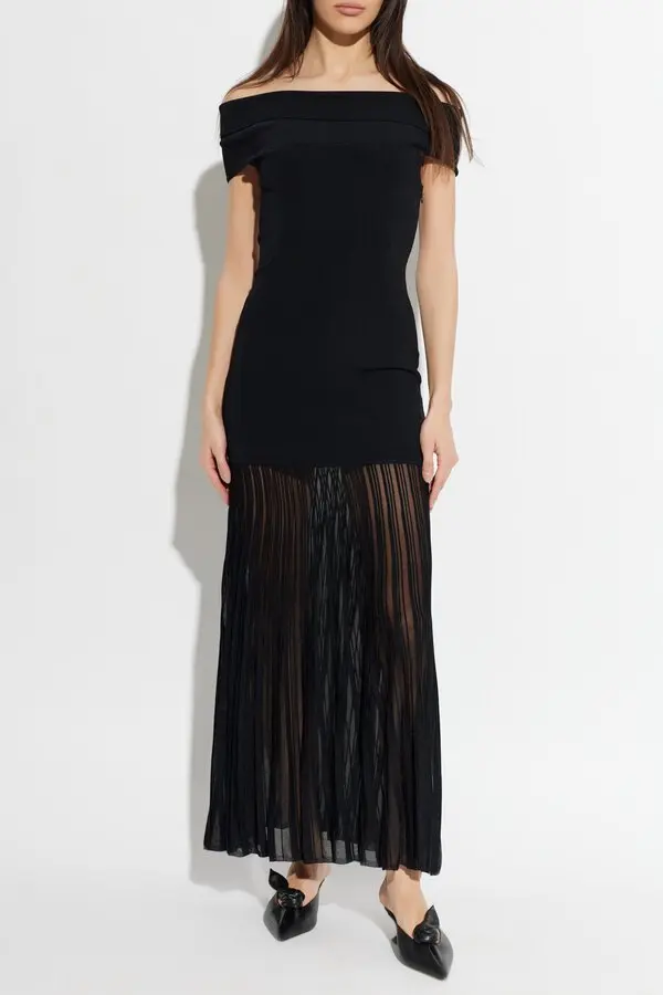 Michael Kors Dress With A Pleated Skirt - Black