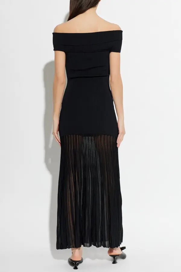 Michael Kors Dress With A Pleated Skirt - Black