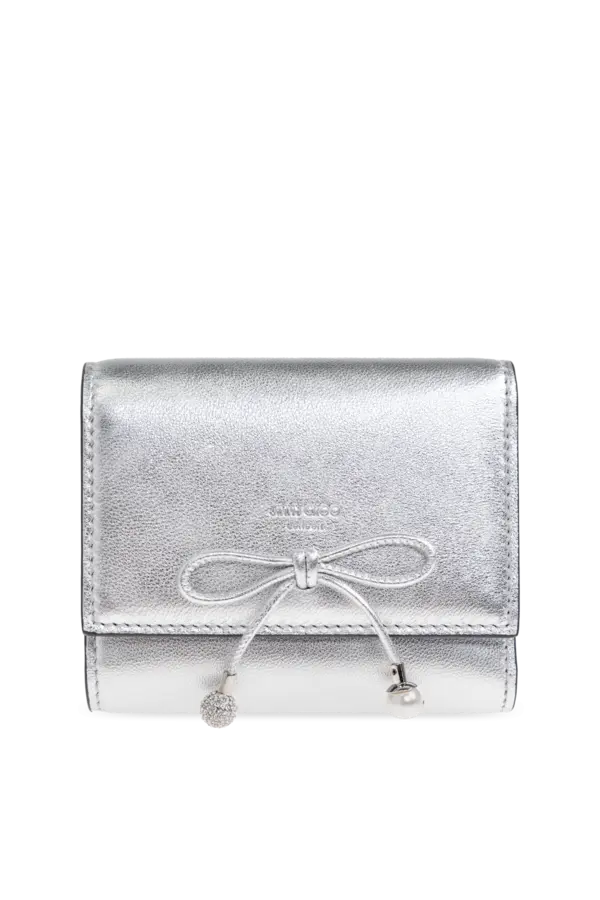JIMMY CHOO Wallet With Logo - Silver