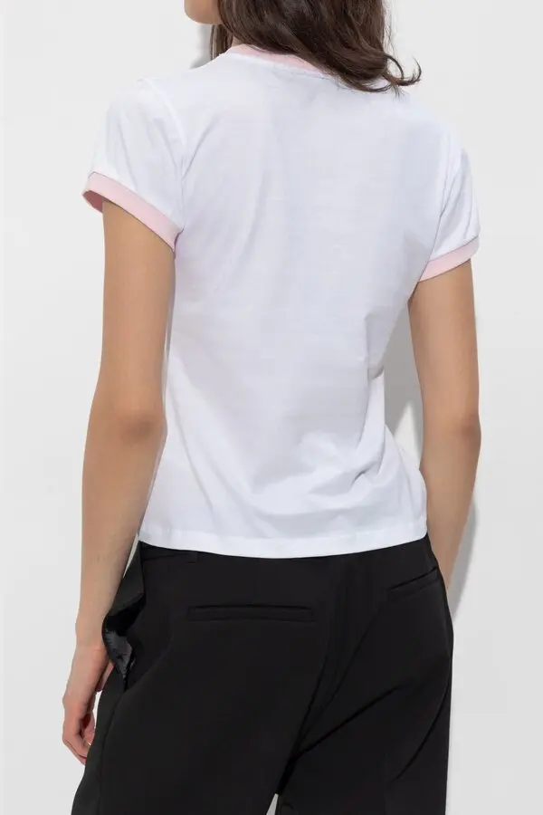GANNI Printed T-shirt - White